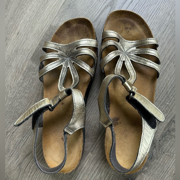 Naot | Shoes | Nato Rachel Metal Leather Sandals European Size 4 9 ...